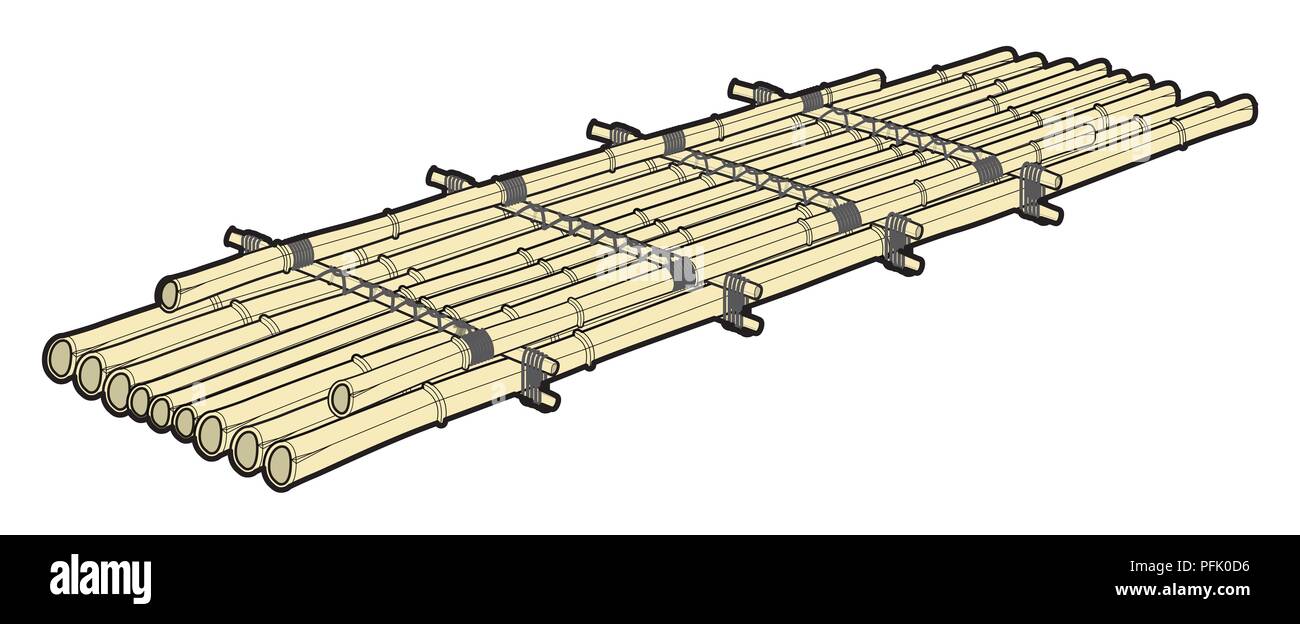 Bamboo raft Cut Out Stock Images & Pictures - Alamy