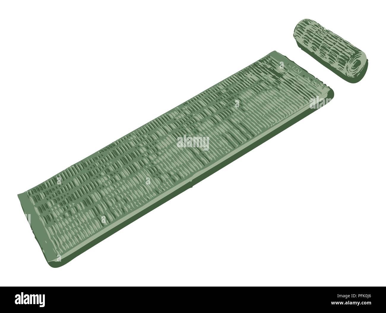 Digital illustration of lightweight foam mat Stock Photo - Alamy