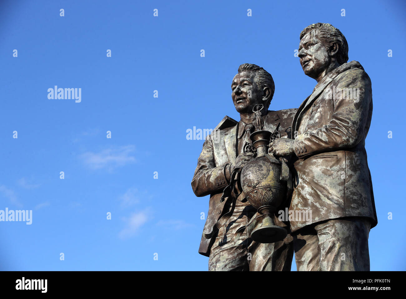 A statue of former manager Brian Clough and assistant Peter Taylor ...
