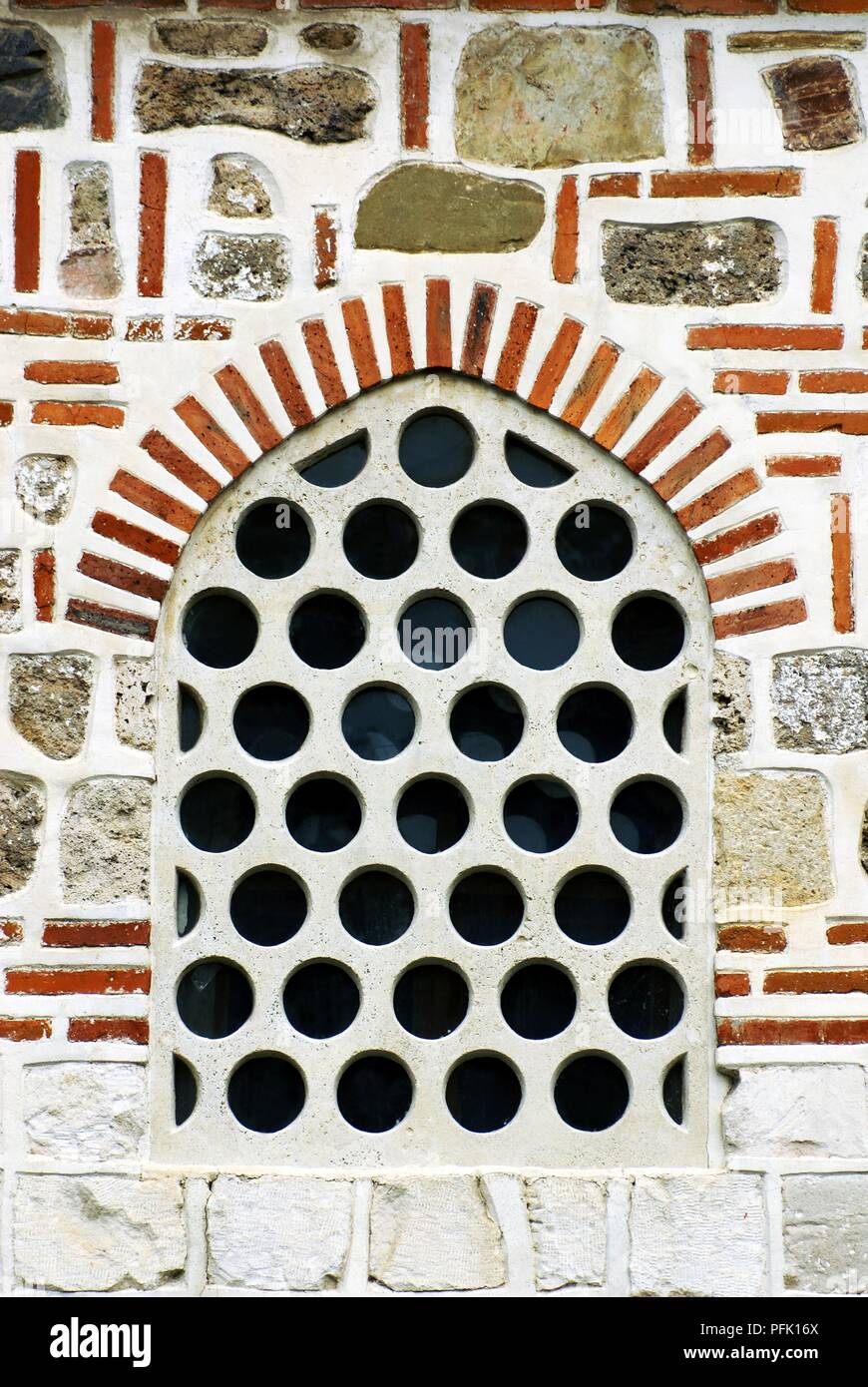 Bulgaria, Yambol, Ebu Bekir Mosque, window detail Stock Photo - Alamy