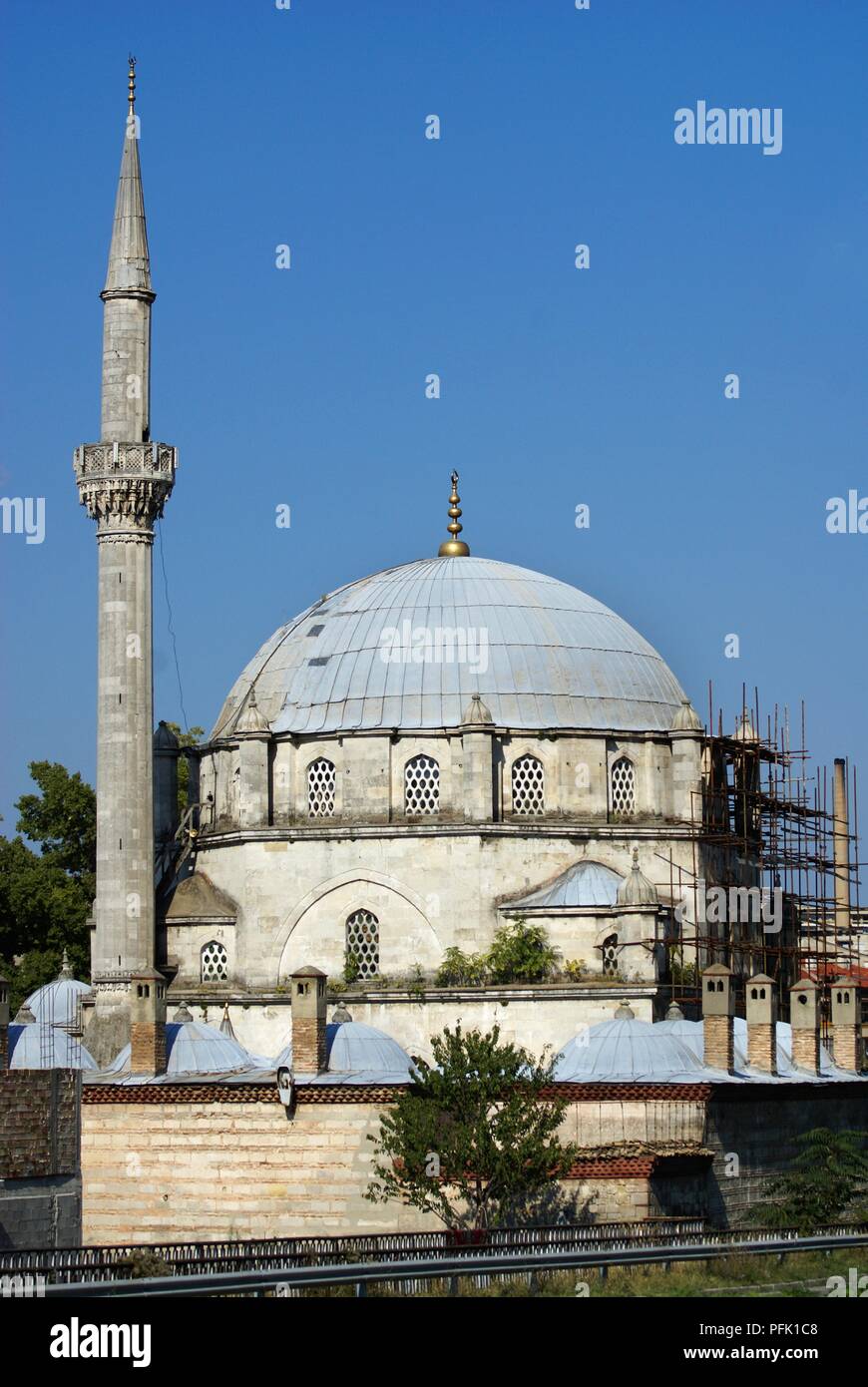 Bulgaria, Shumen, Tombul Mosque, dome and minaret of 18th century ...