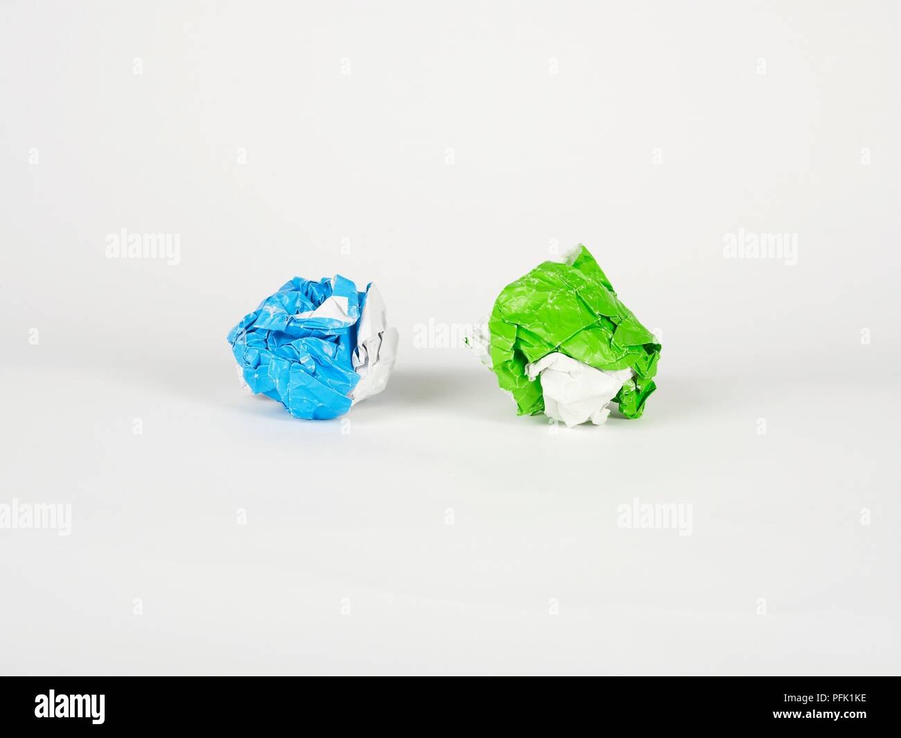 Two crumpled paper balls Stock Photo - Alamy