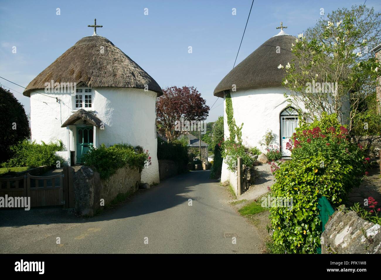 Great Britain, England, Cornwall, Roseland Peninsula, Veryan ...