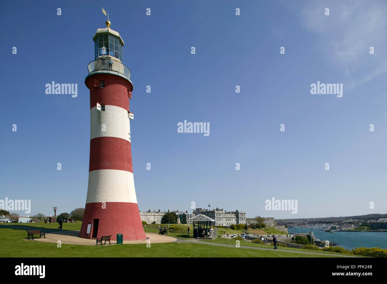 Great Britain, England, Devon, Plymouth, Smeaton's Tower, old fashioned ...