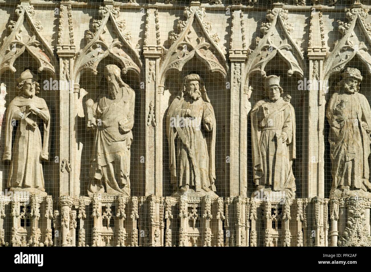 Great Britain, England, Devon, Exeter, Exeter Cathedral, carved stone ...