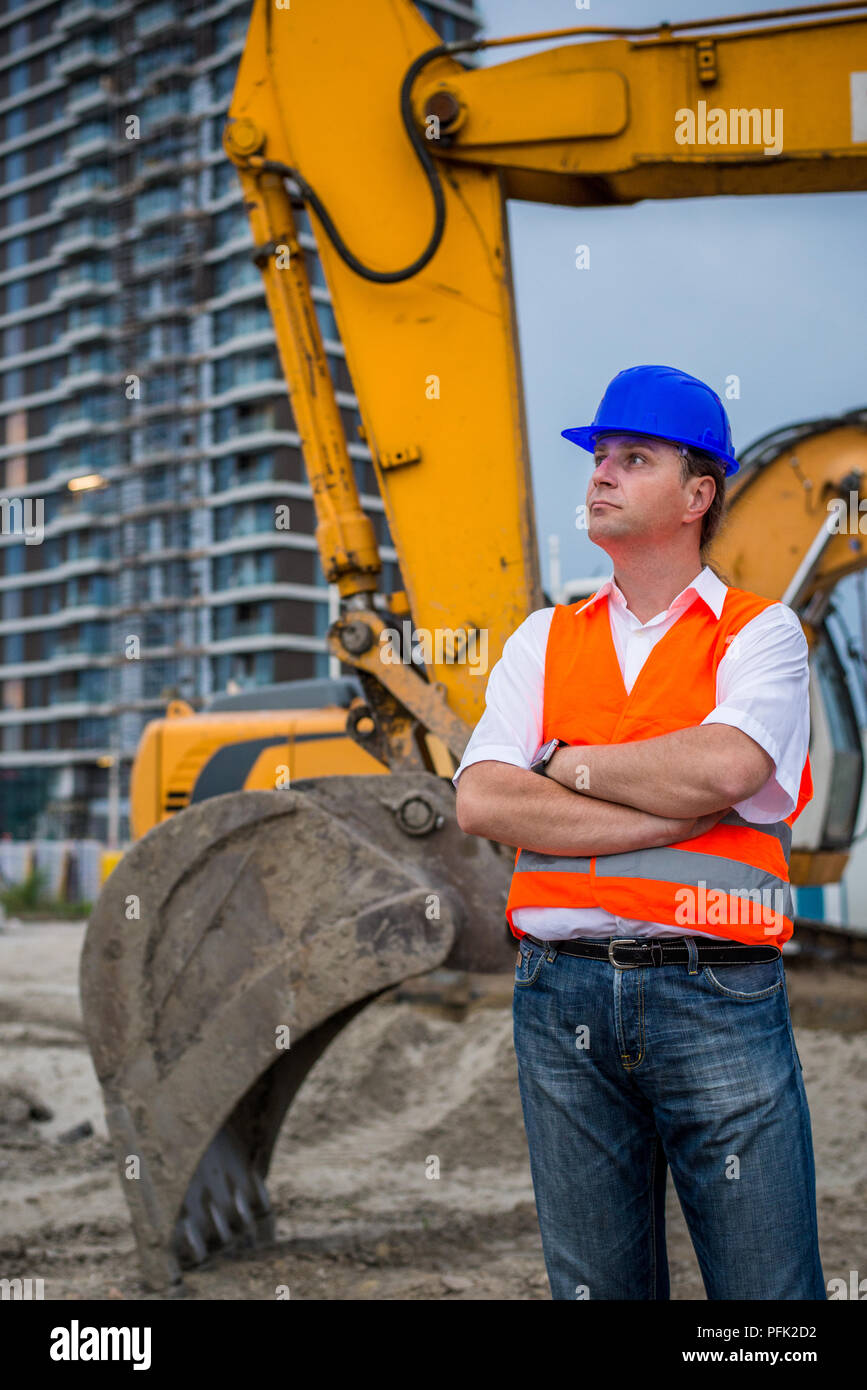 Worker in front construction hi-res stock photography and images - Alamy