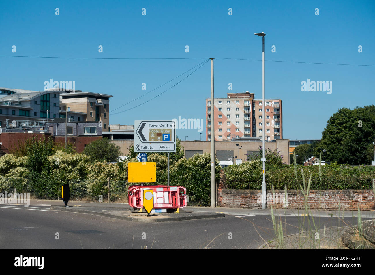 Town centre road sign hi-res stock photography and images - Alamy