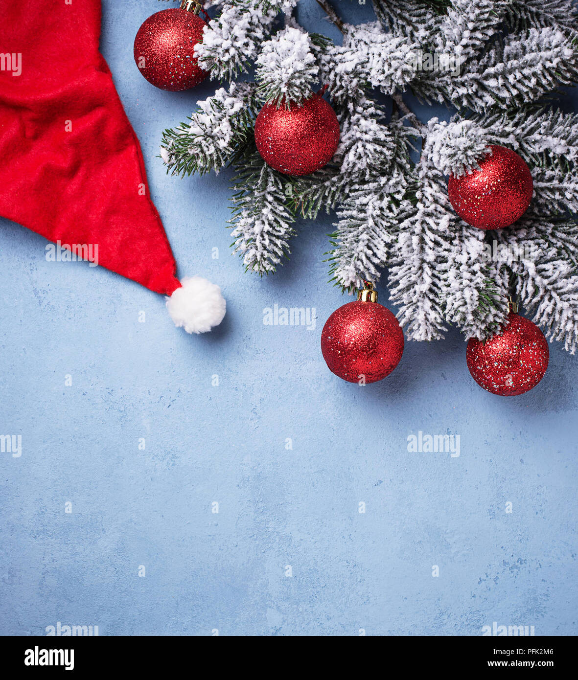 Christmas background with branch of tree Stock Photo - Alamy