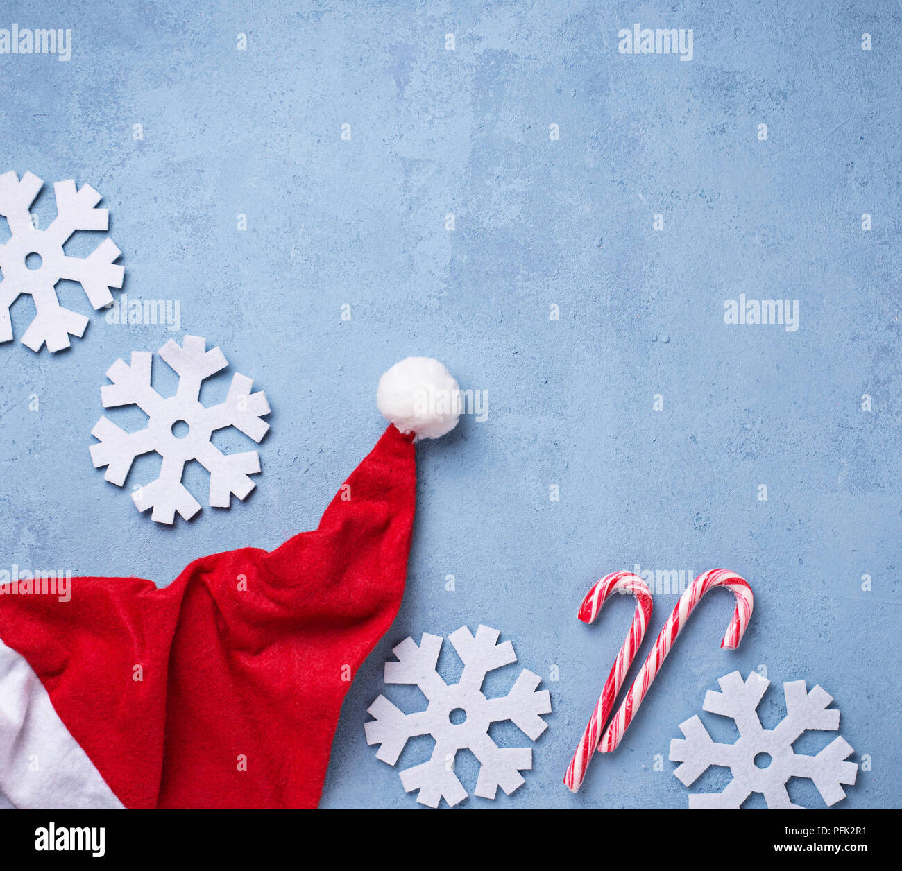 Christmas background with Santa hat Stock Photo - Alamy