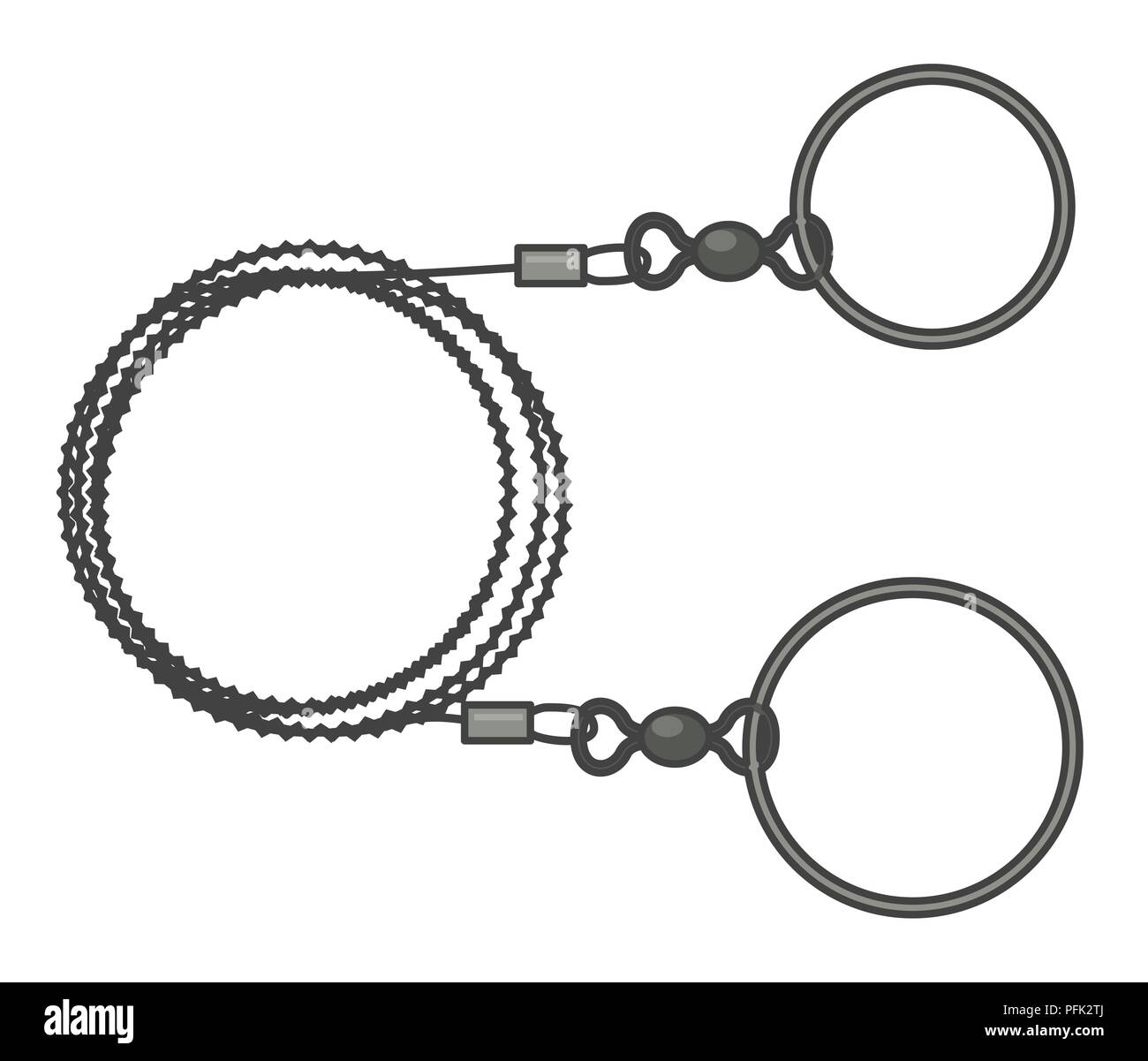 Digital illustration of commando saw with serrated blade Stock Photo ...