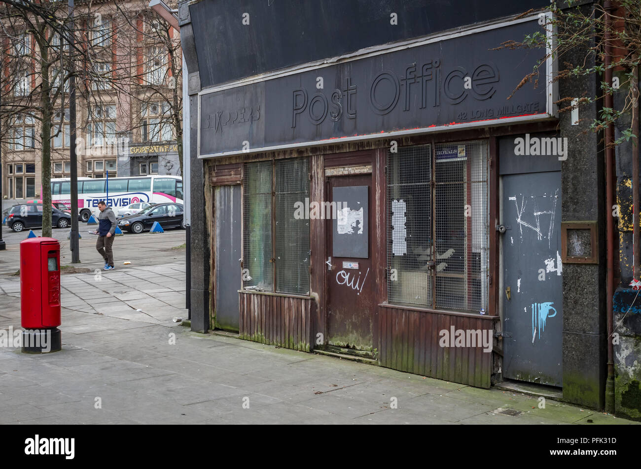 The old Hanging Ditch Post Office, Manchester Victoria Stock Photo - Alamy
