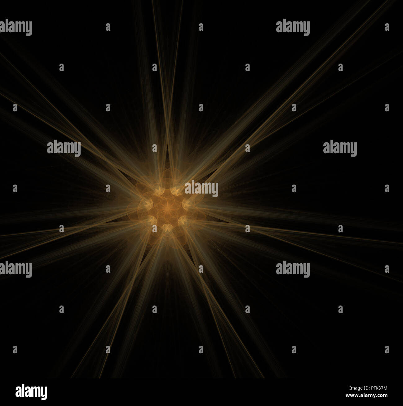 Nuclear radiation. Image molecules and atoms. Elementary Particles ...