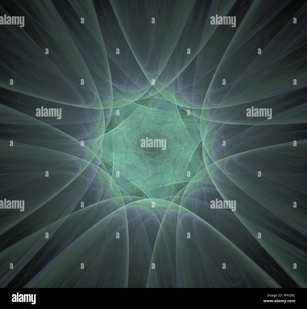 Nuclear radiation. Image molecules and atoms. Elementary Particles ...