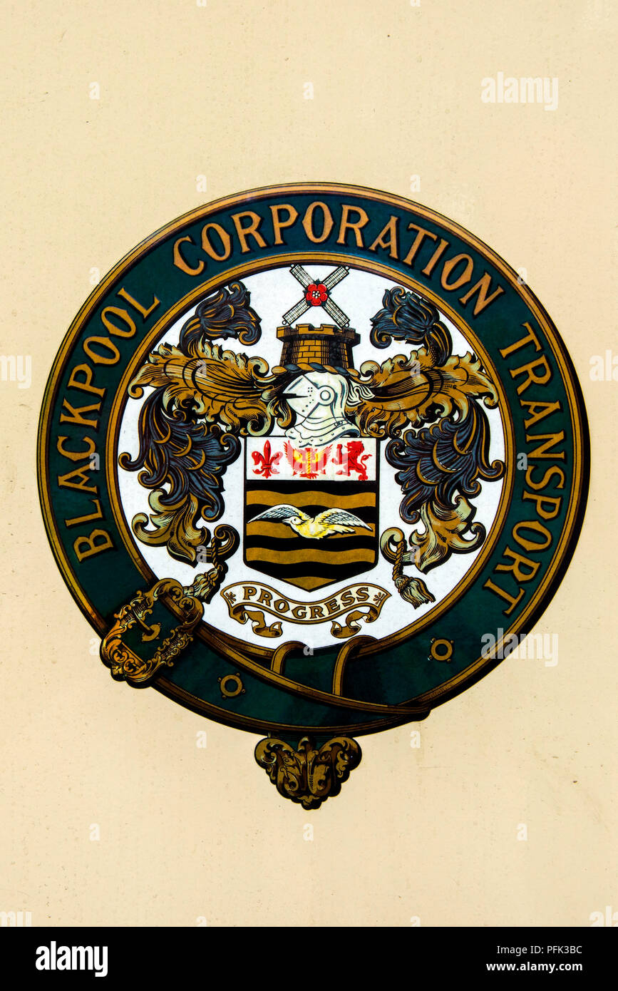 Detail of the coat of arms logo on the side of 'The Boat' a nickname ...