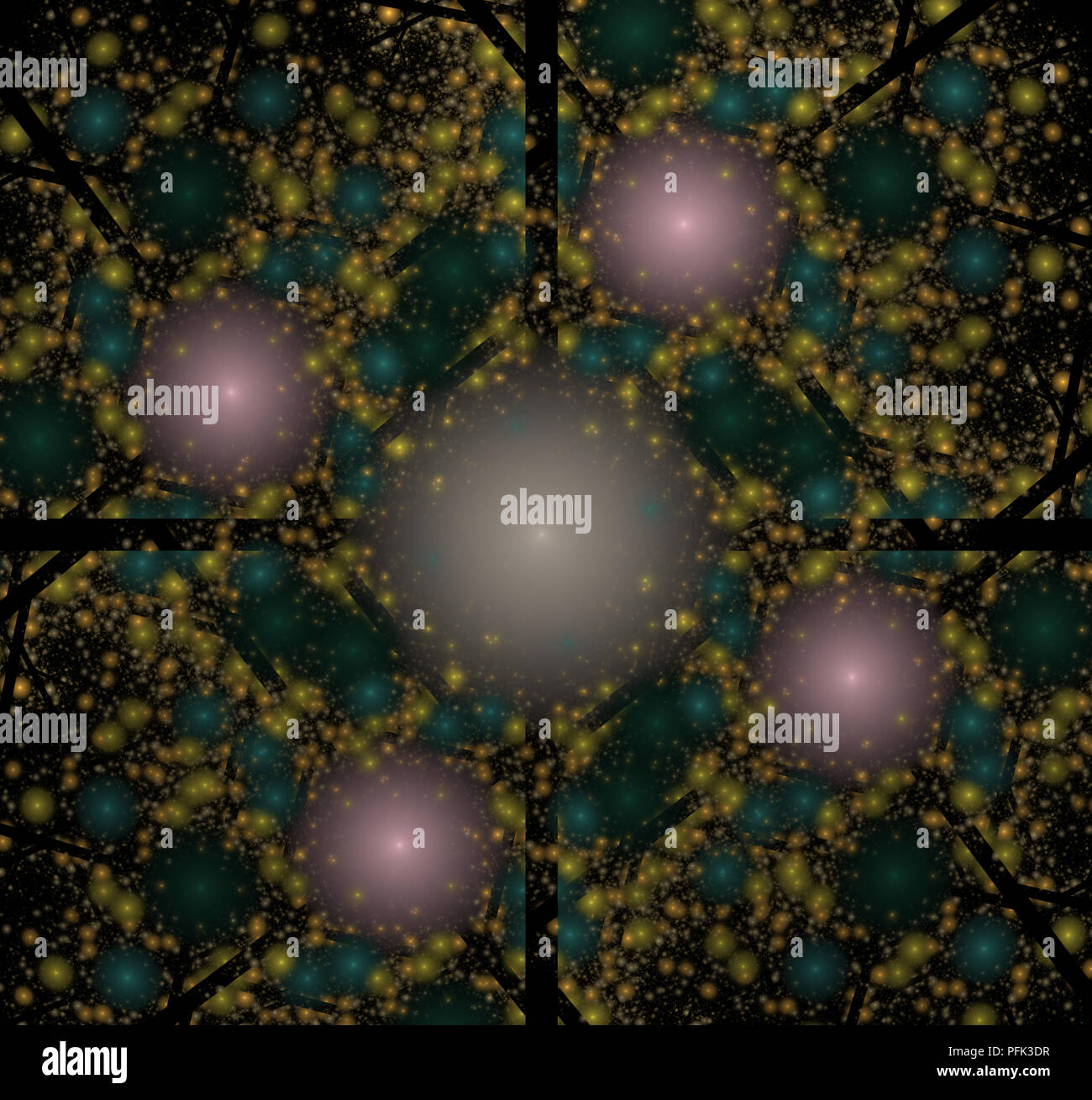Elementary Particles series. Interplay of abstract fractal forms on the subject of nuclear ...