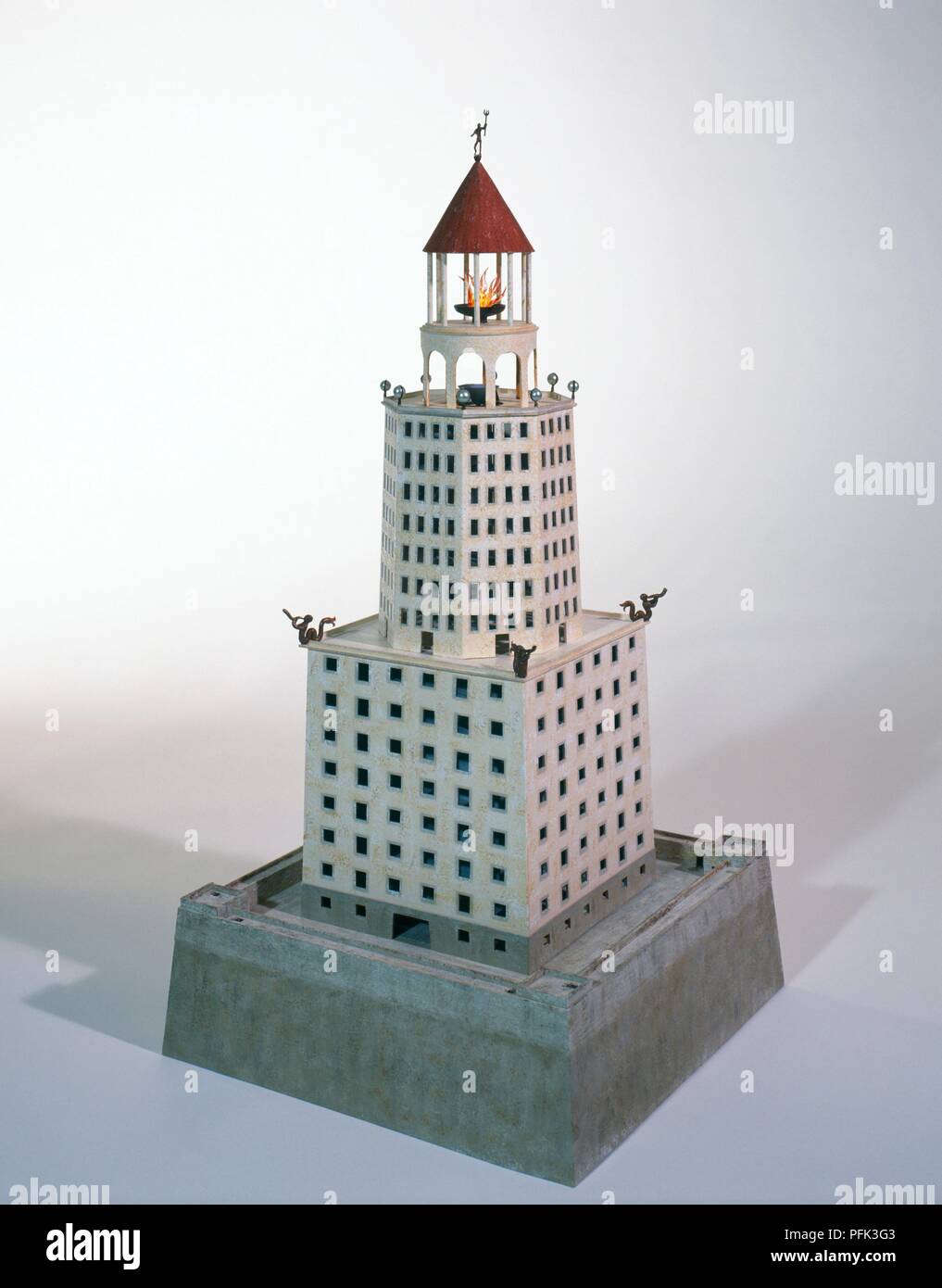 Model of the Pharos of Alexandria, ancient lighthouse Stock Photo - Alamy