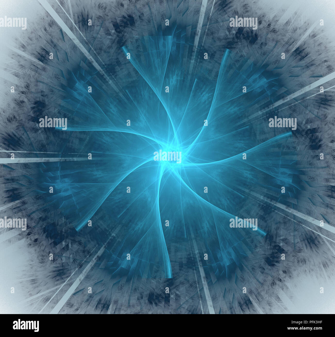 The energy and power of the atomic nucleus. Abstract representation ...
