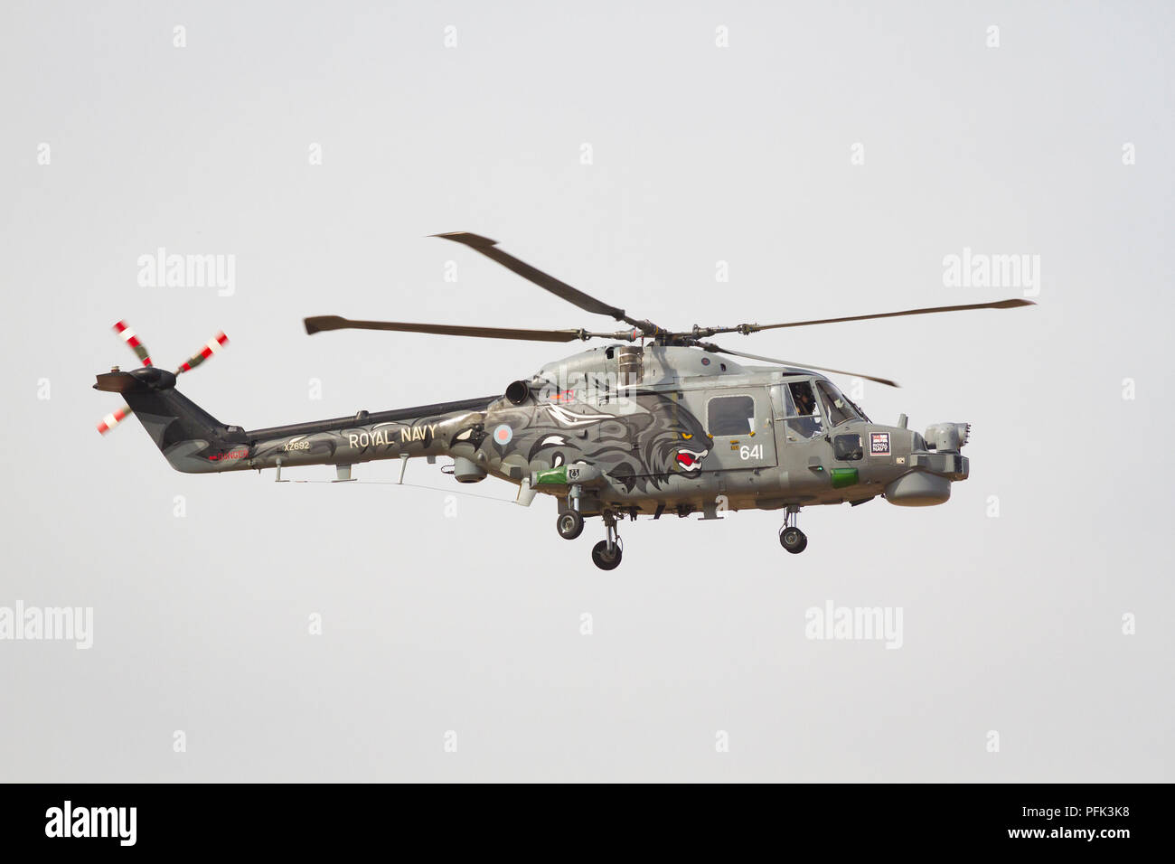 Royal Navy Westland Lynx Helicopter at Southport Air Show Stock Photo ...
