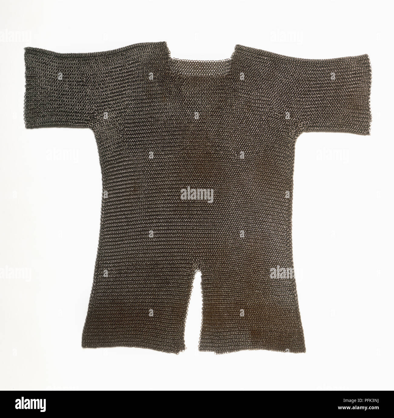 Anglo-Saxon chain mail shirt with square neck, close-up Stock Photo - Alamy