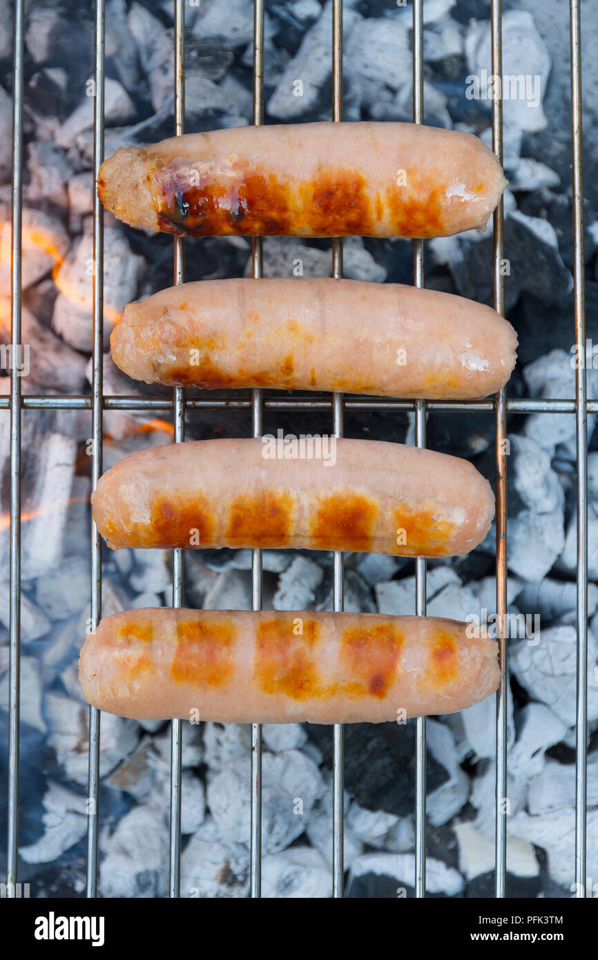 Food cooking on a barbecue grill Stock Photo - Alamy