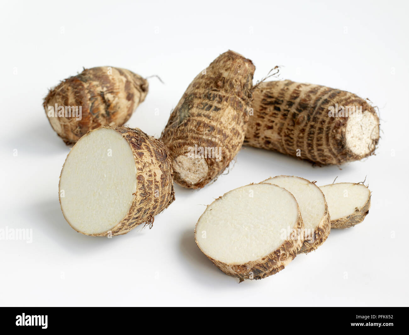 Taro, sliced, close-up Stock Photo - Alamy