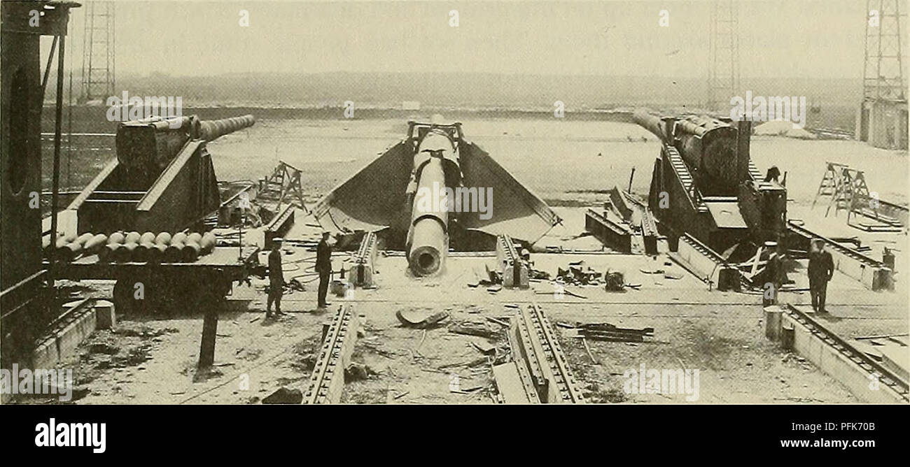 This image documents the inspection of a 14-inch 145 MARK II-1 naval ...