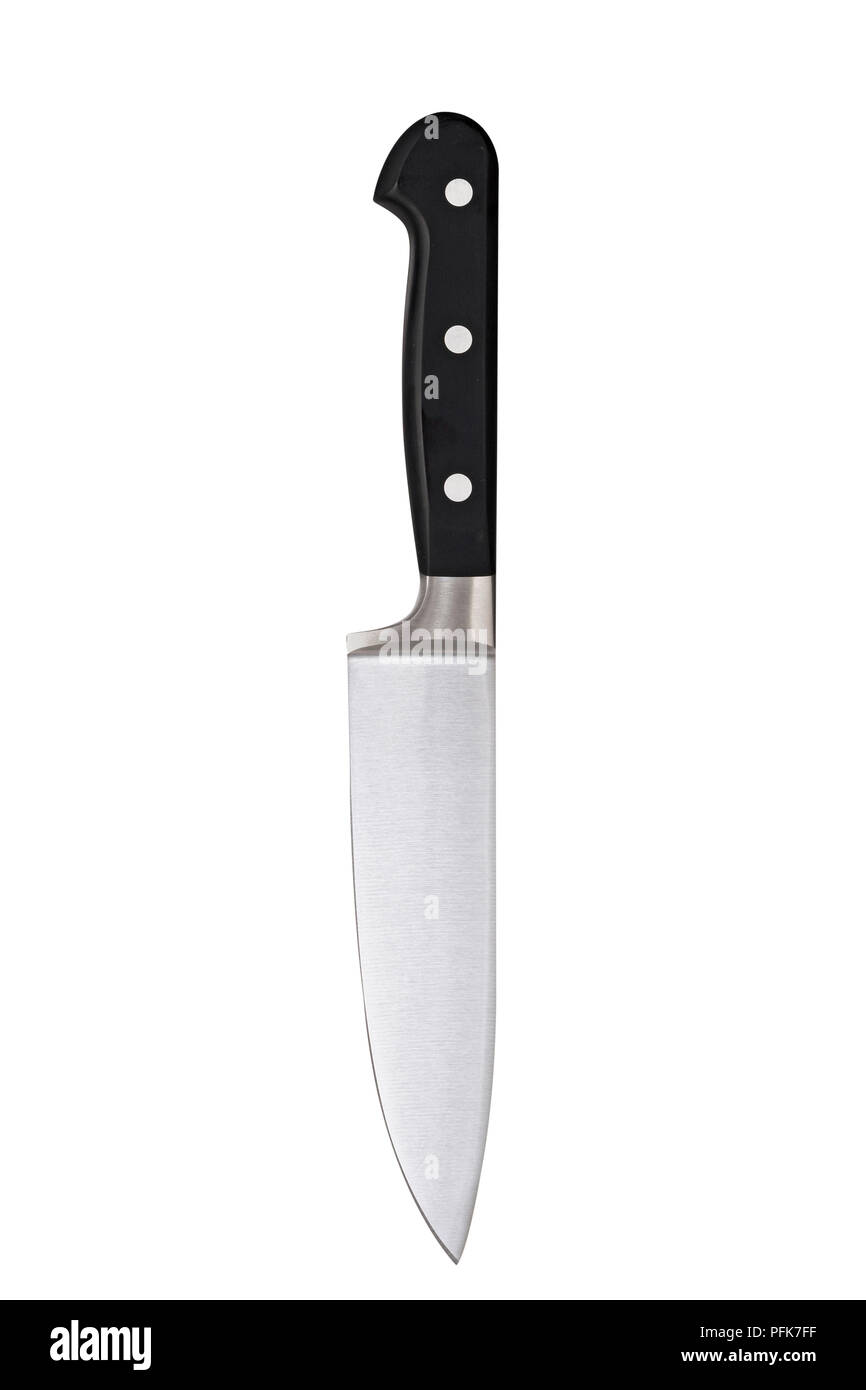 Kitchen knife with sharp stainless steel blade Stock Photo - Alamy
