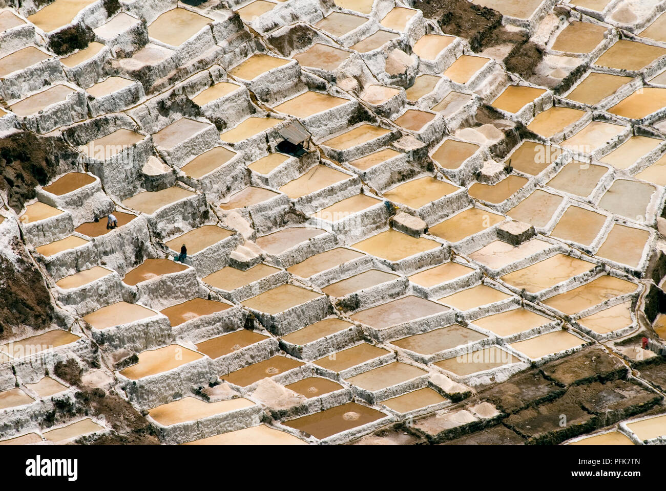 Peru, Cusco, Maras, Salineras de Maras, ancient salt pans Stock Photo ...