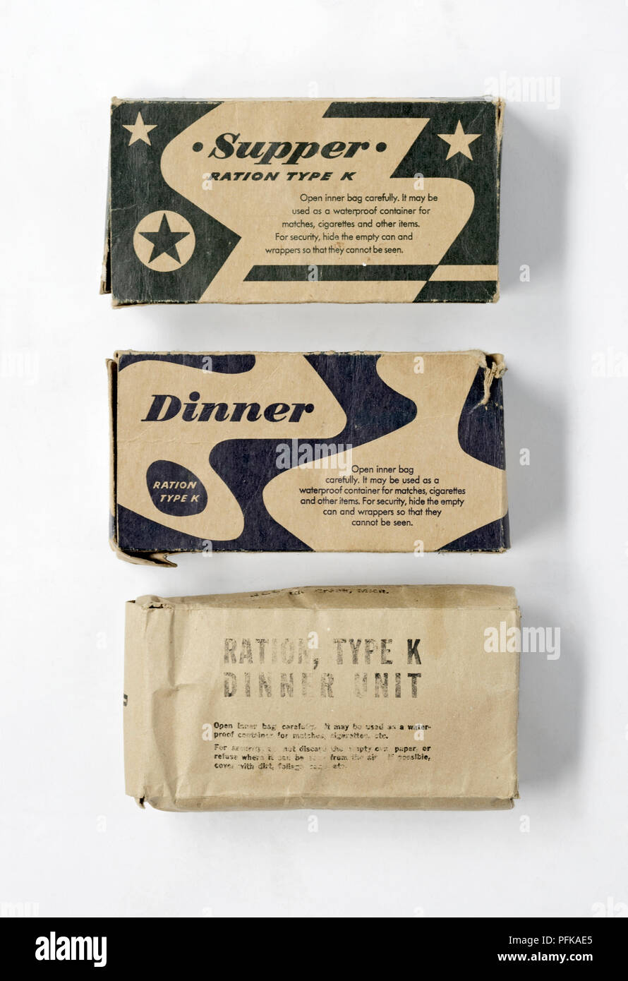 Supper and dinner rations, as used by US Marines during Vietnam War ...