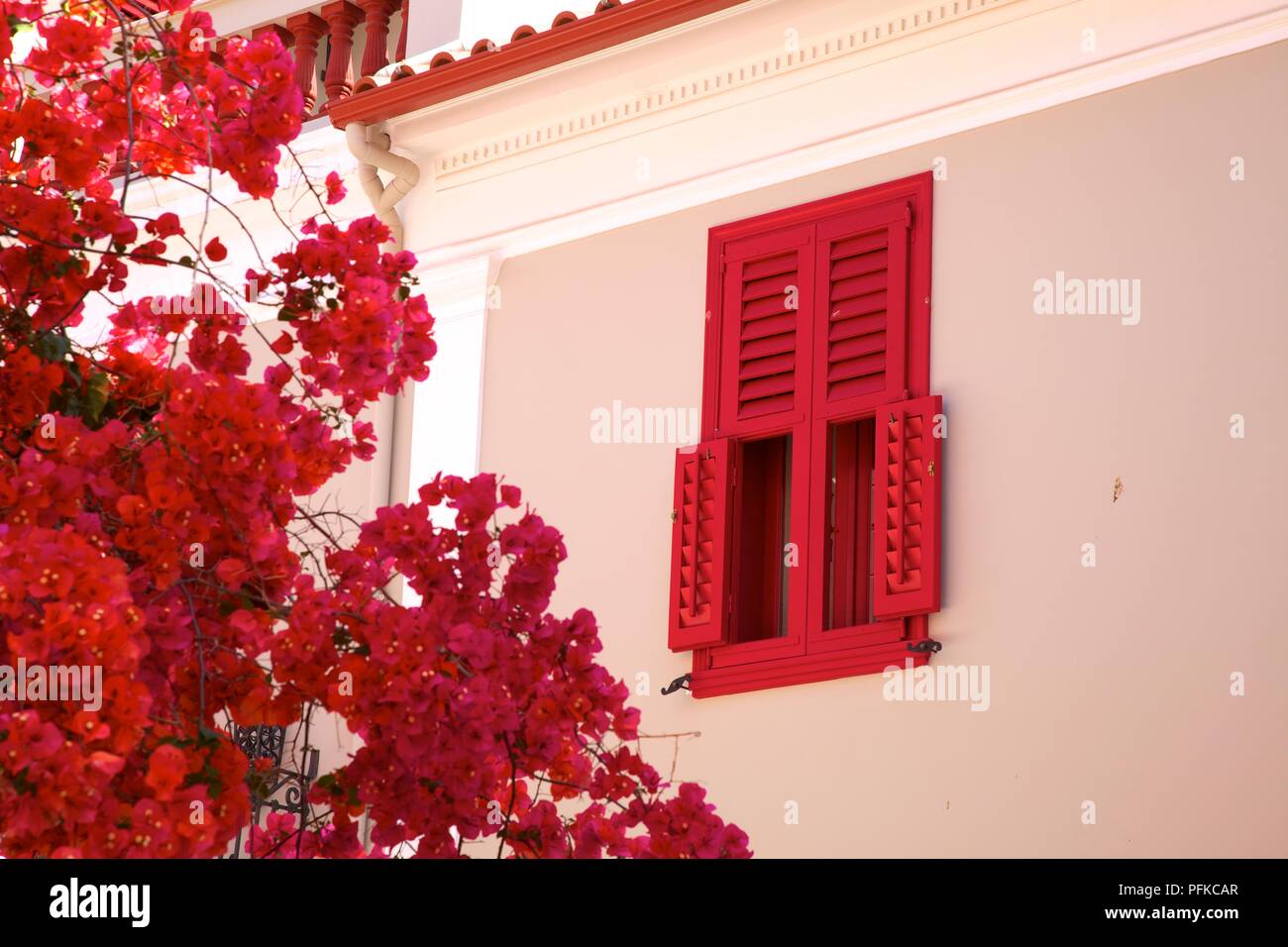 Window Shutters in the Old Town of Nafplio, Argolis, The Peloponnese ...