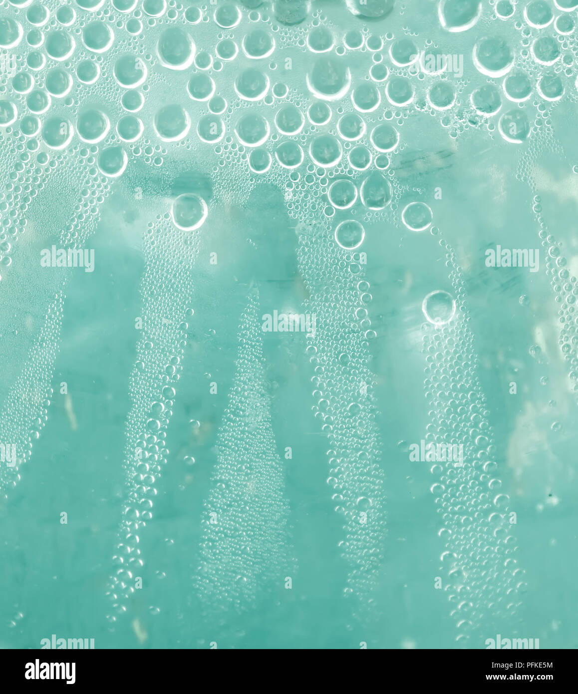Water drops at gradient background. Glass covered with water drops ...