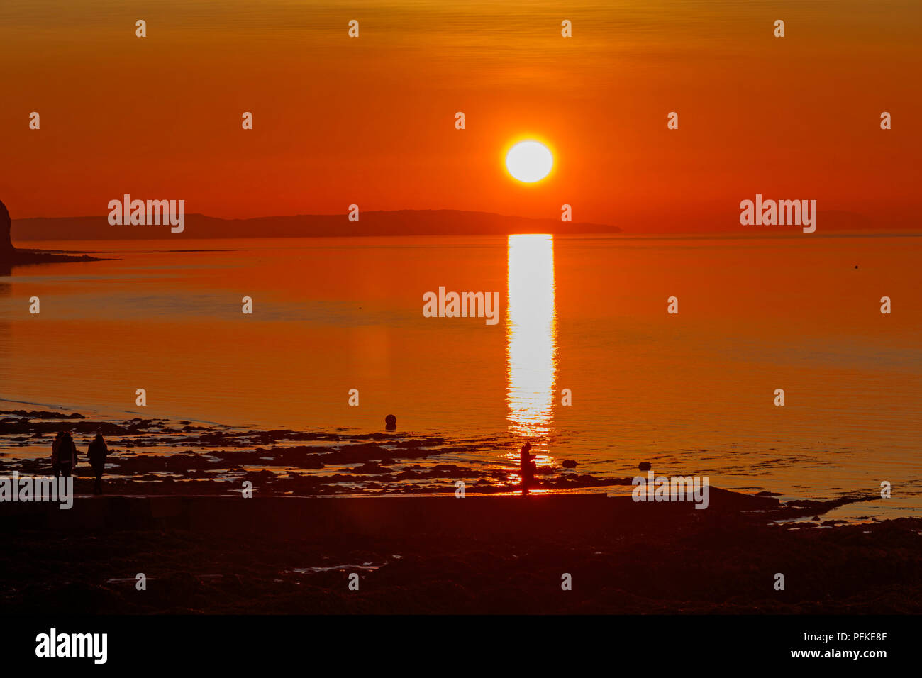 Streak of sunlight going across the sea Stock Photo - Alamy