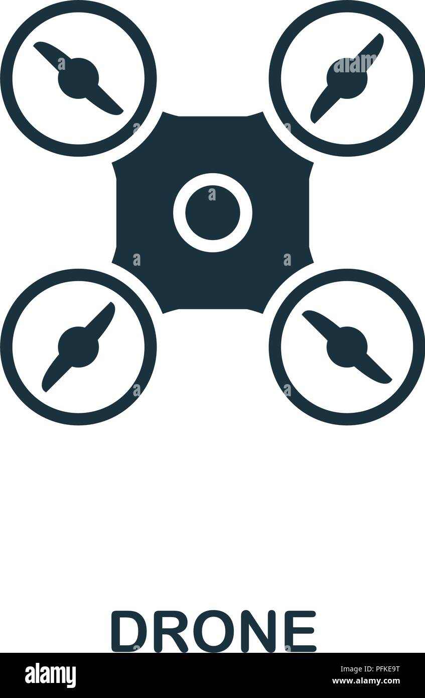 Drone creative icon. Simple element illustration. Drone concept symbol ...