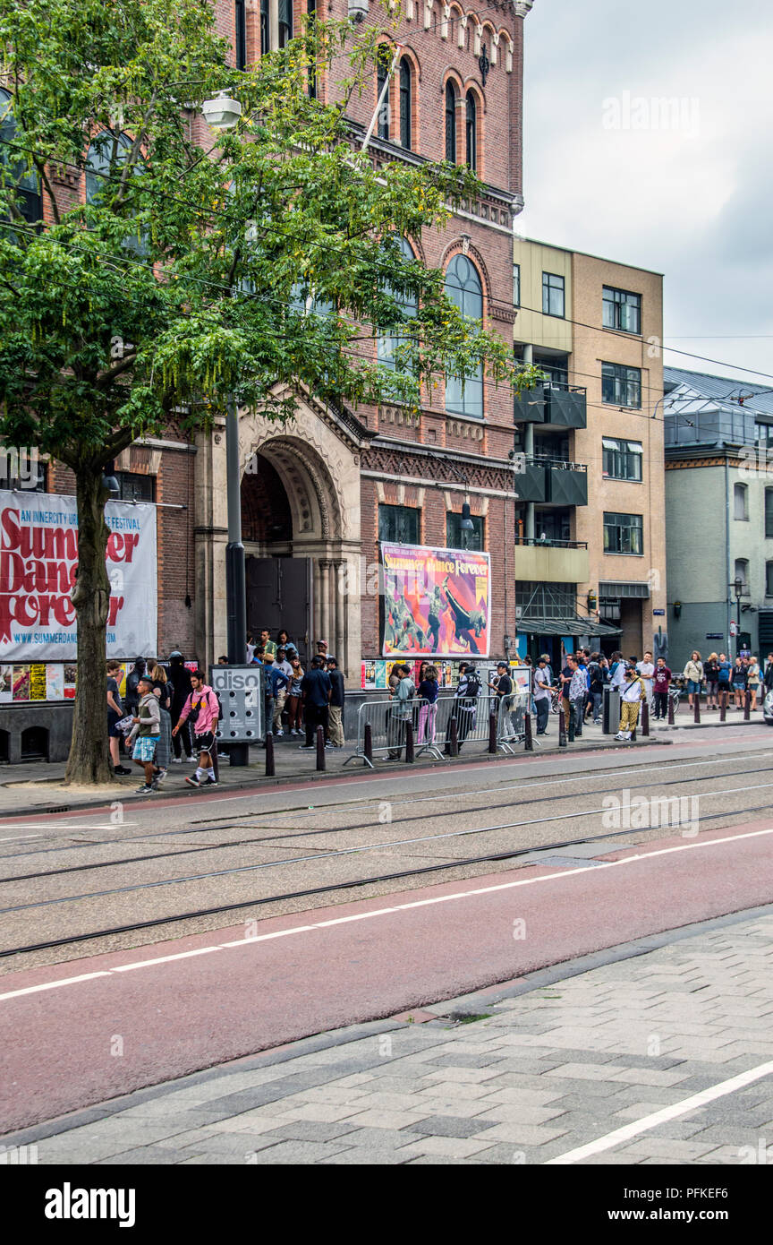 Paradiso Building At Amsterdam The Netherlands 2018. Summer Dance ...