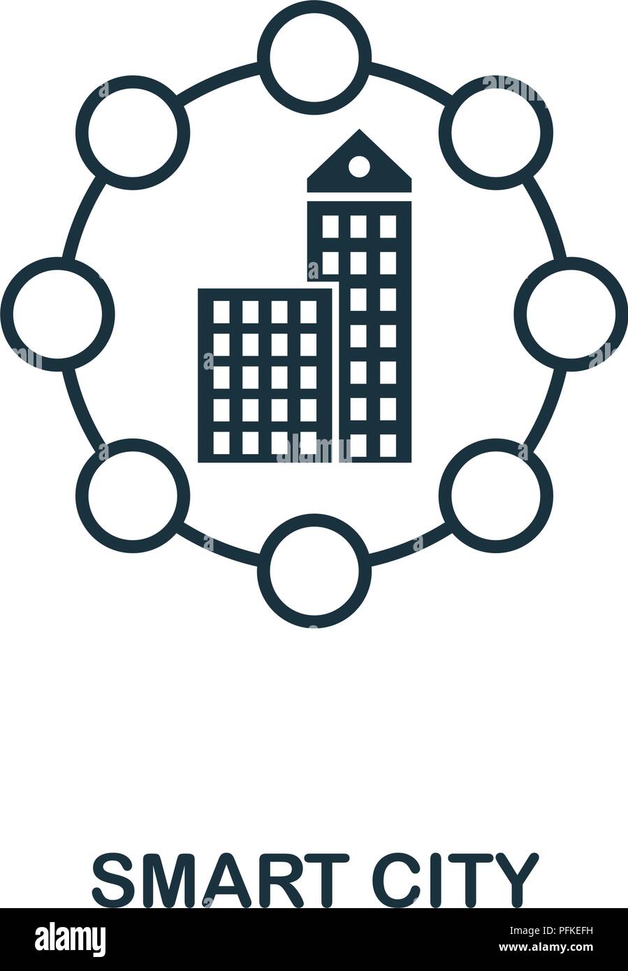 Smart city building app icon hi-res stock photography and images - Alamy