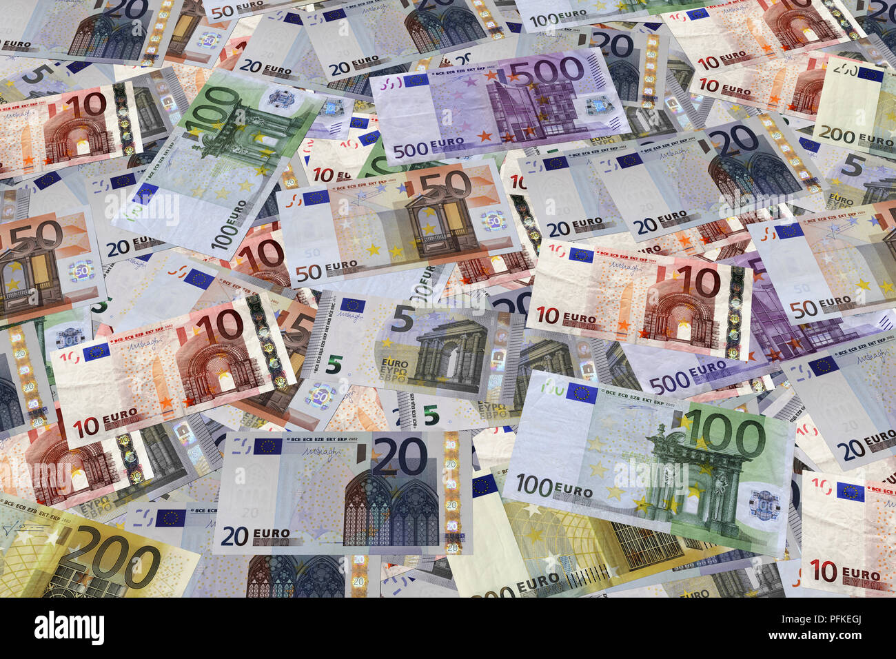 3D illustration. Background. Banknotes euro Stock Photo - Alamy