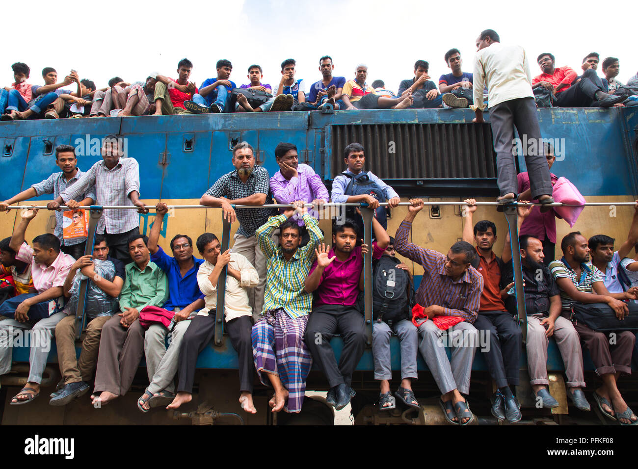 Journey by train with life risk Stock Photo - Alamy