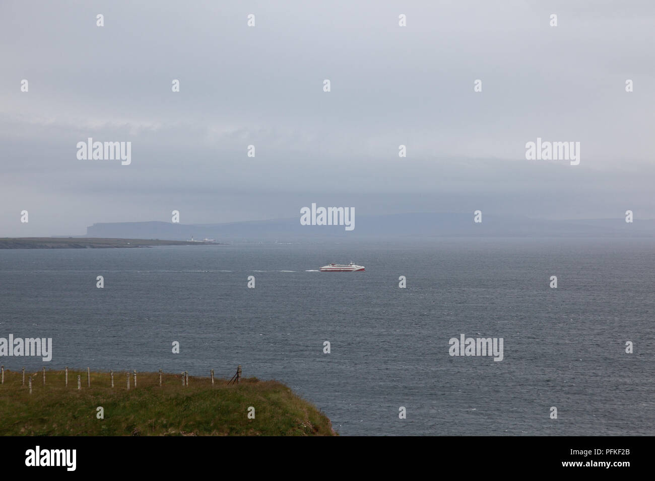 The catamaran MV Pentalina crossing the Pentland Firth to Orkney ...