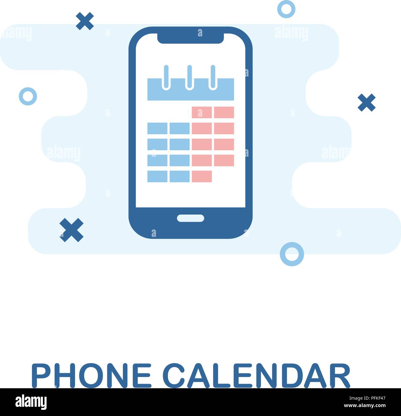 Phone Calendar creative icon. Simple element illustration. Phone ...