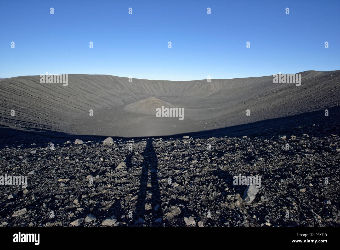 Hverfjall volcanic crater near lake Myvatn in Iceland, one of the ...