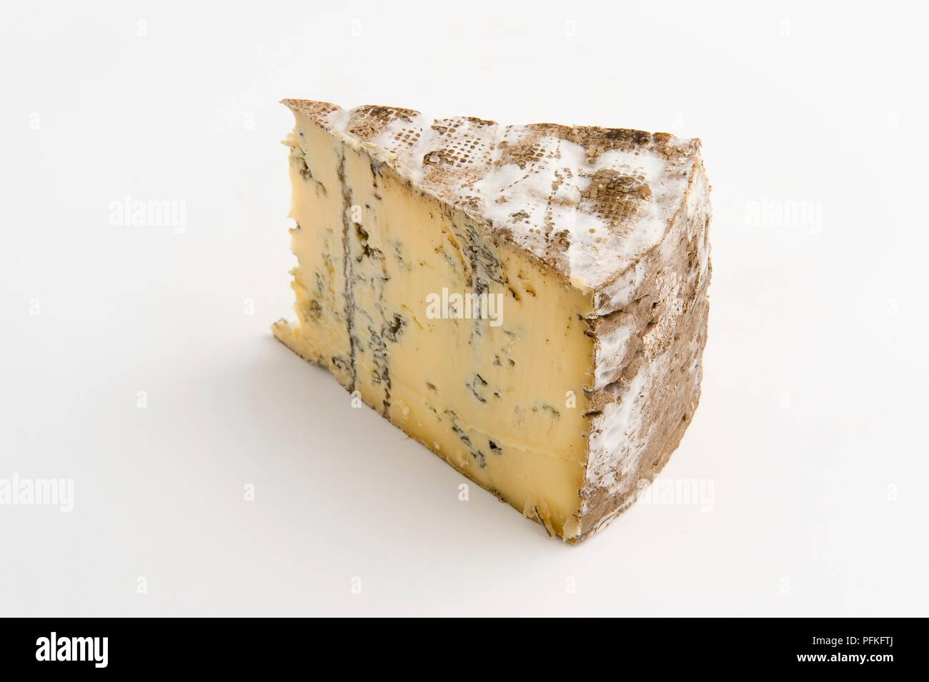 Slice of New Zealand Port Ahuriri Blue, cow's milk blue cheese Stock ...