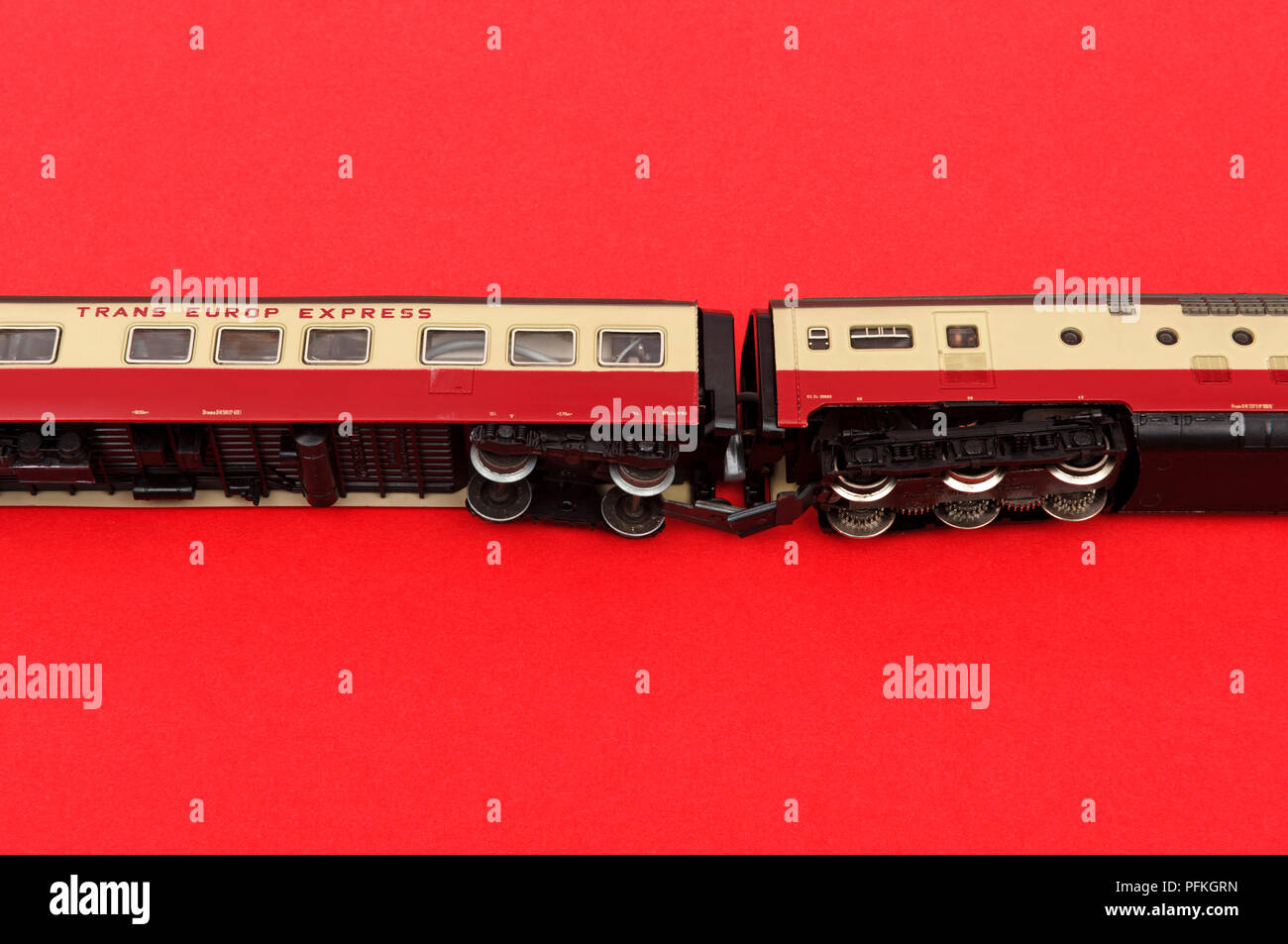 Marklin Trans Europe Express model train set Stock Photo - Alamy
