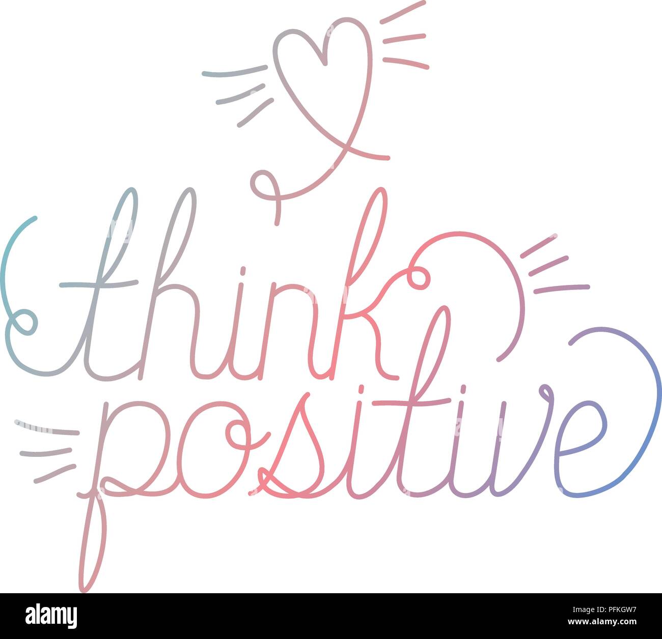 positive message with hand made font Stock Vector Image & Art - Alamy