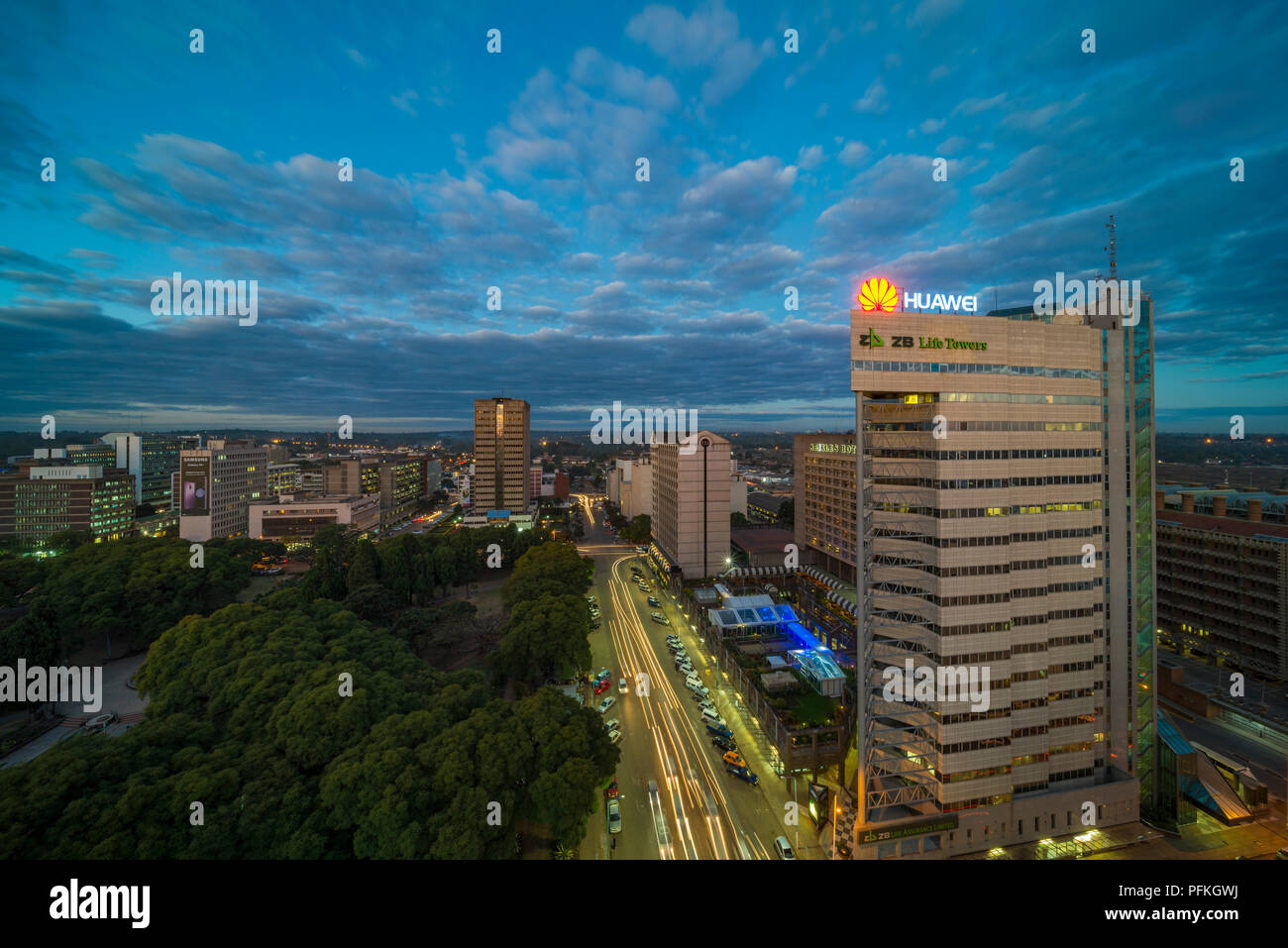 An evening view of Harare, Zimbabwe's capital city Stock Photo - Alamy
