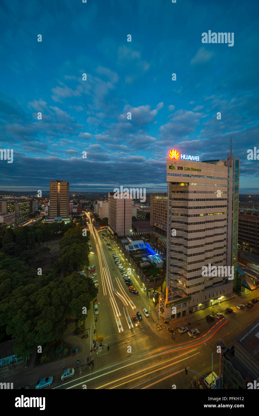An evening view of Harare, Zimbabwe's capital city Stock Photo - Alamy