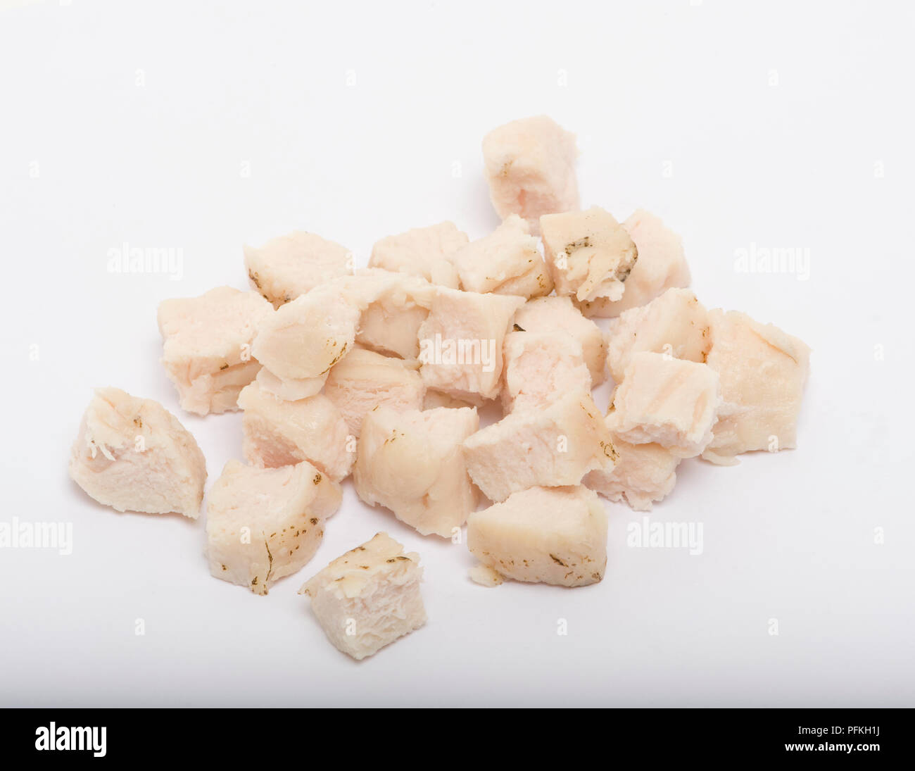 Heap of diced chicken Stock Photo - Alamy