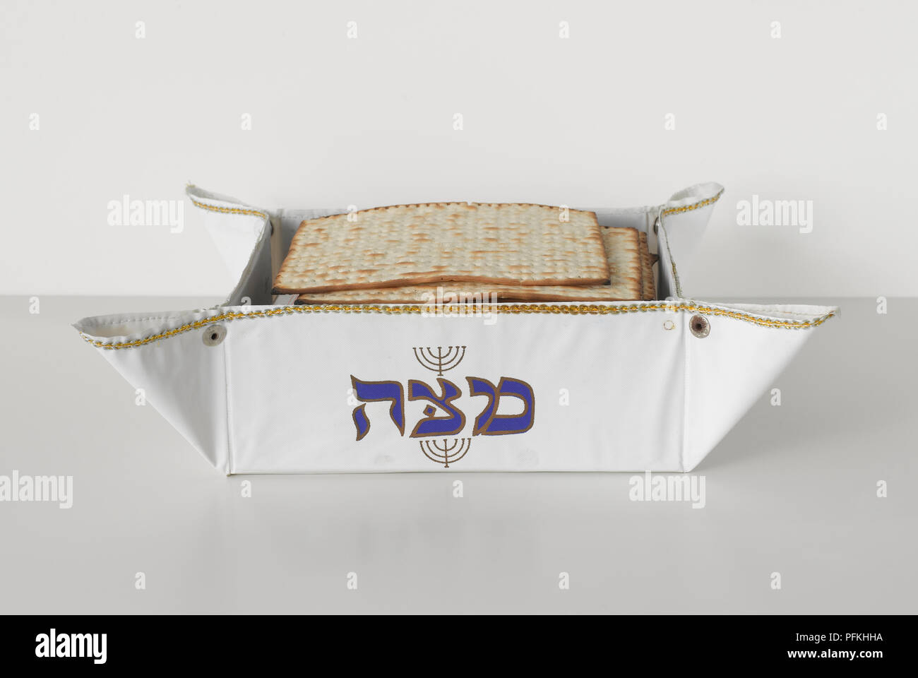 Matzah, traditional Jewish, unleavened bread eaten during Passover ...