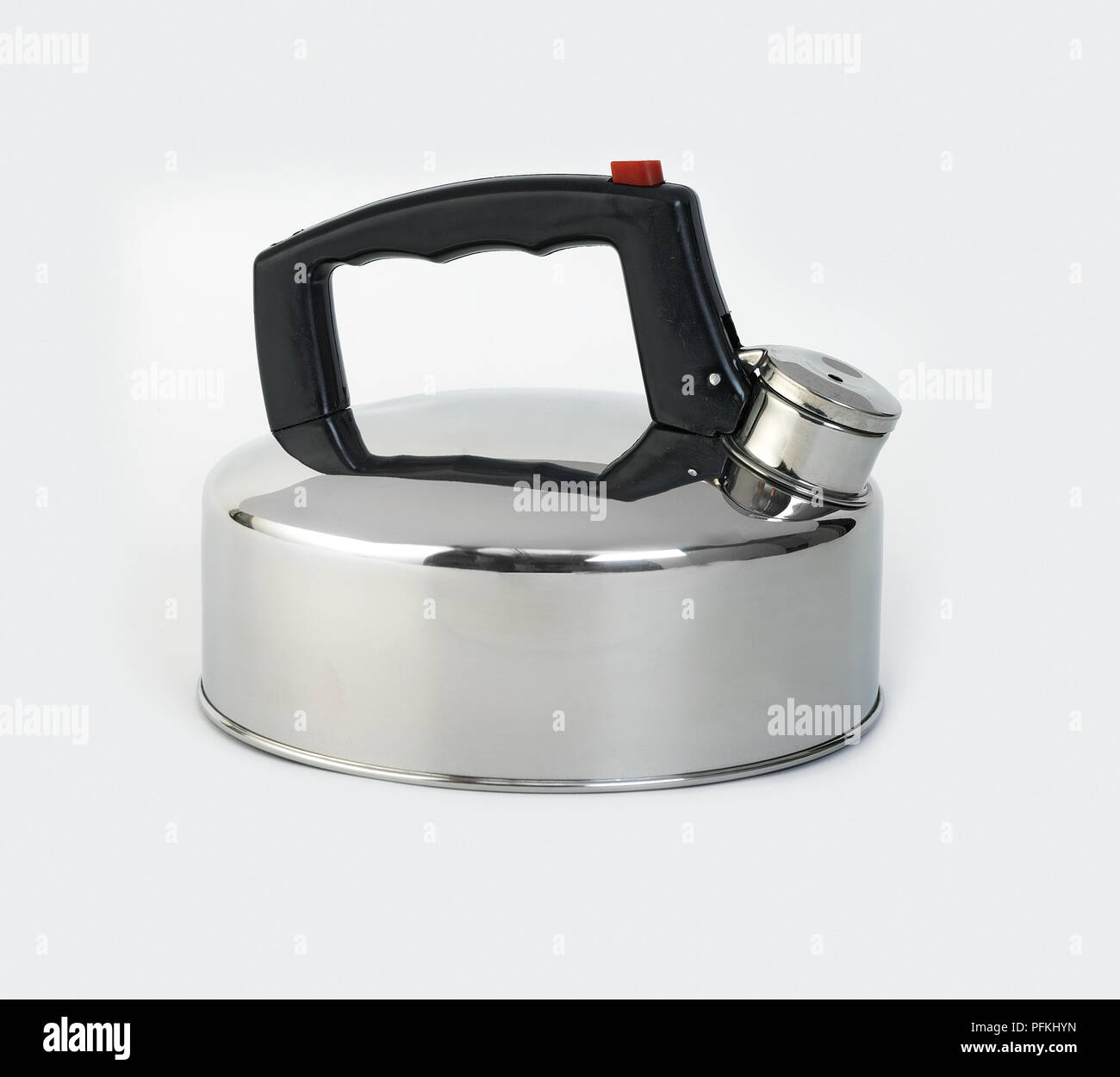 Stainless steel whistling kettle Stock Photo - Alamy