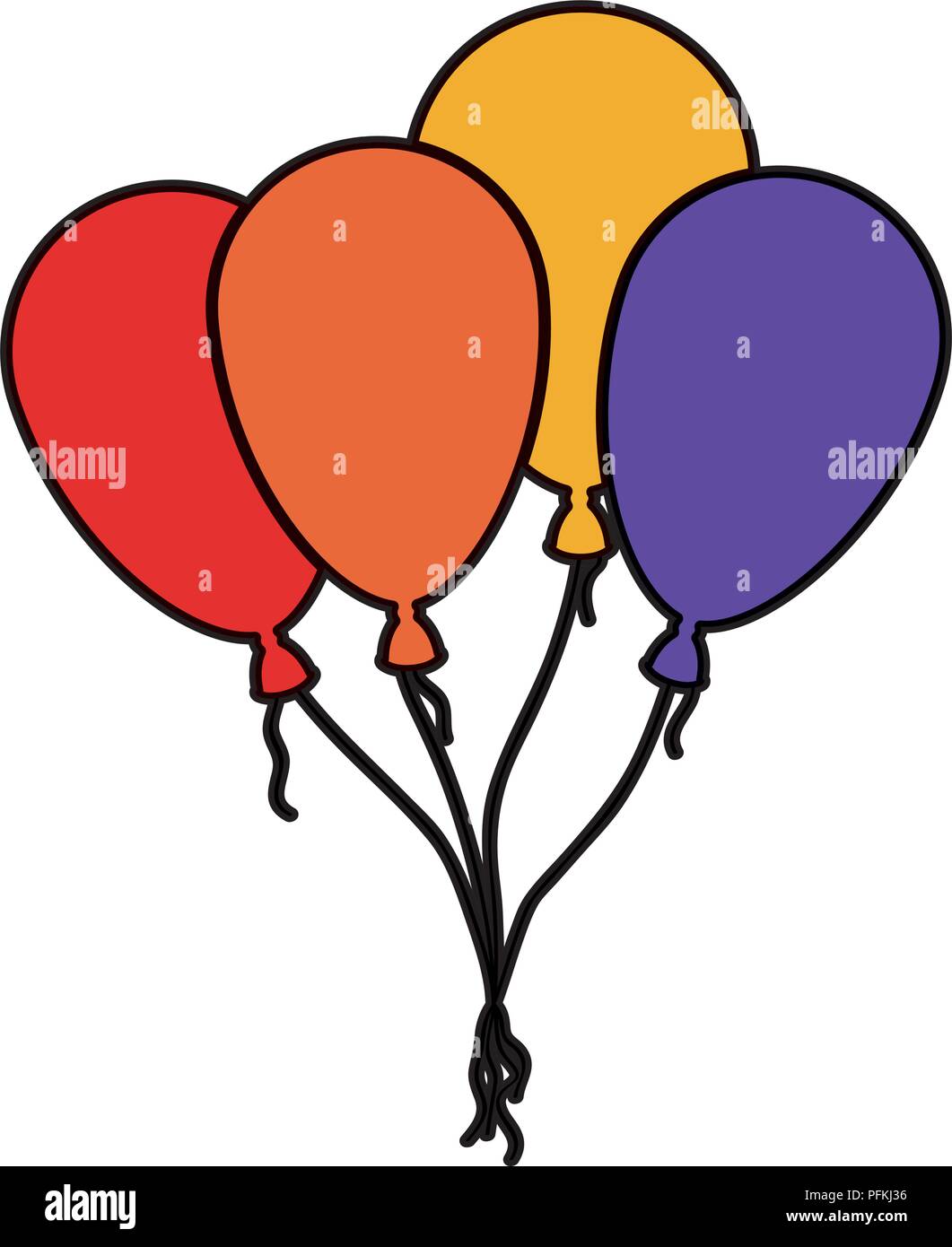 Balloons Helium Floating Icon Stock Vector Image And Art Alamy