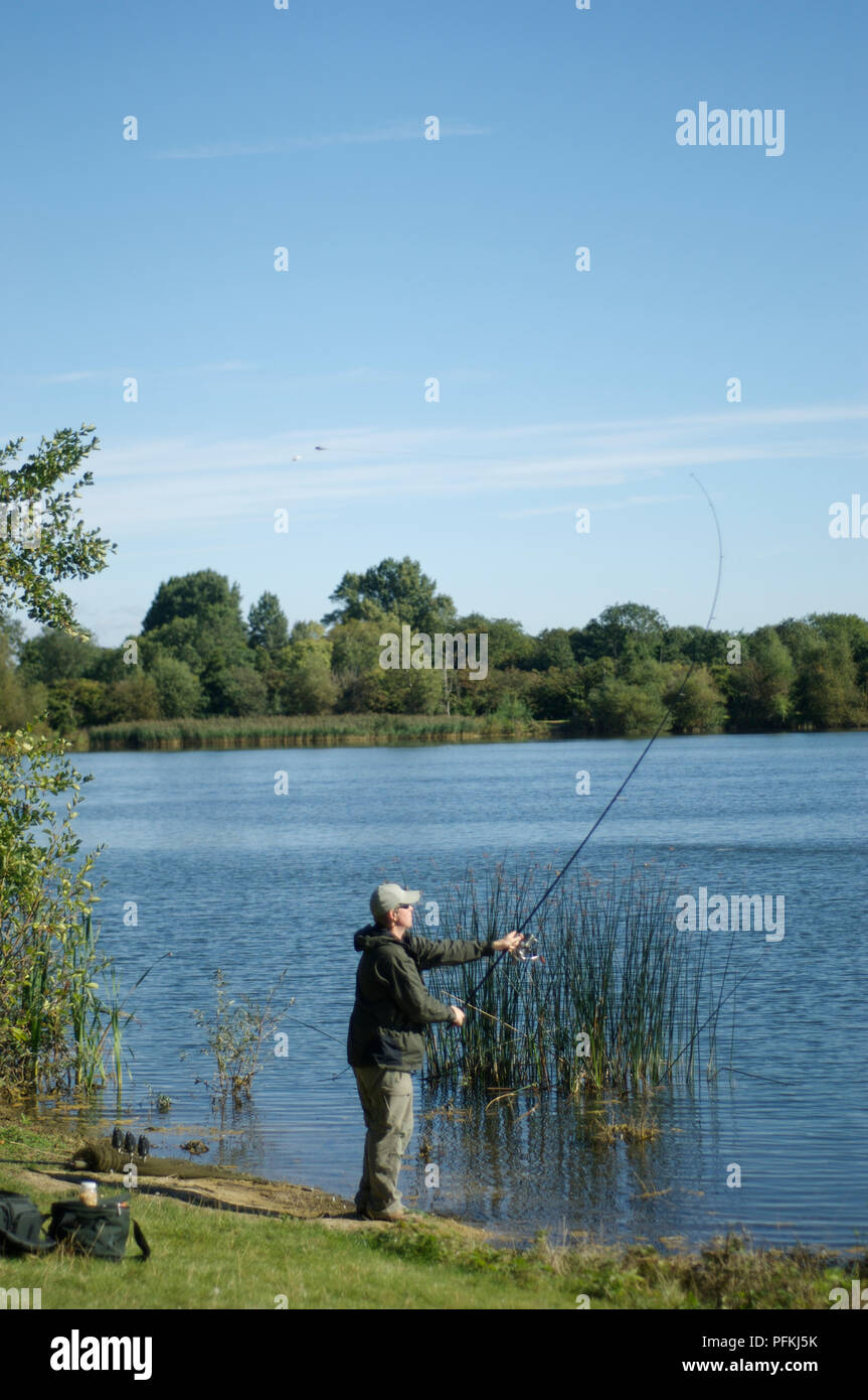 Casting the line hi-res stock photography and images - Alamy
